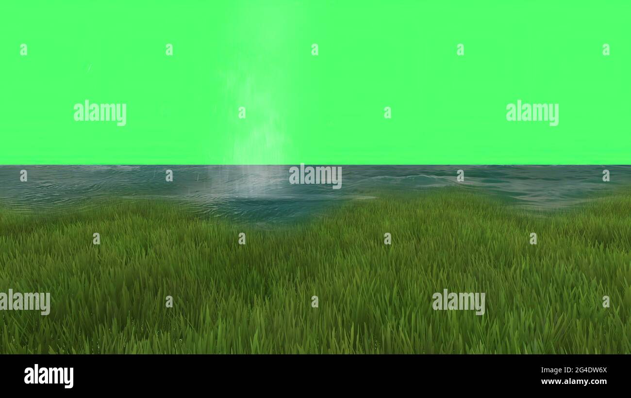 3d illustration - Water Blast Explosion on green screen Stock Photo - Alamy
