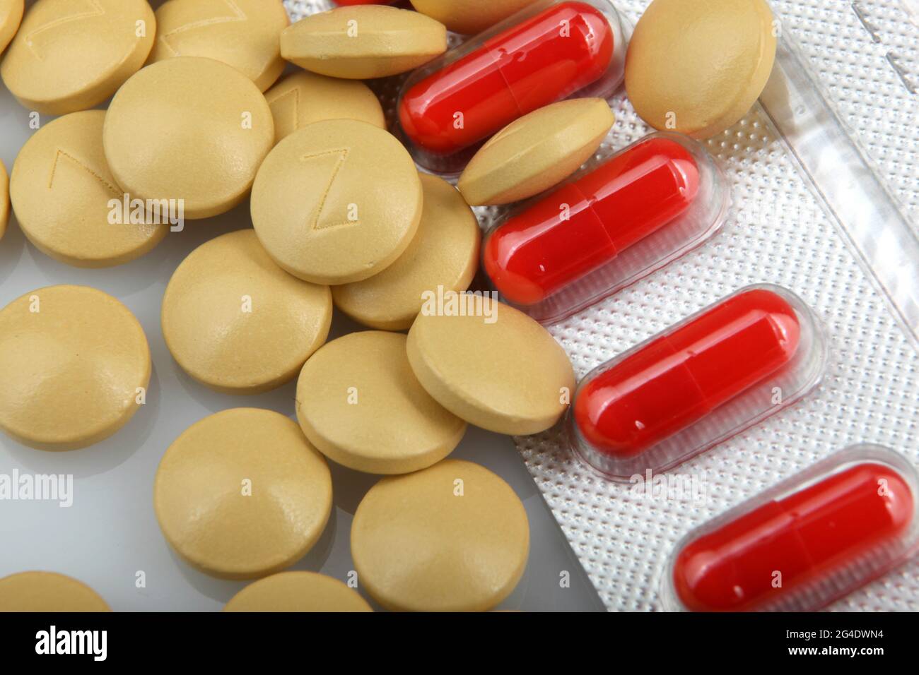 Pills And Capsules Stock Photo - Alamy