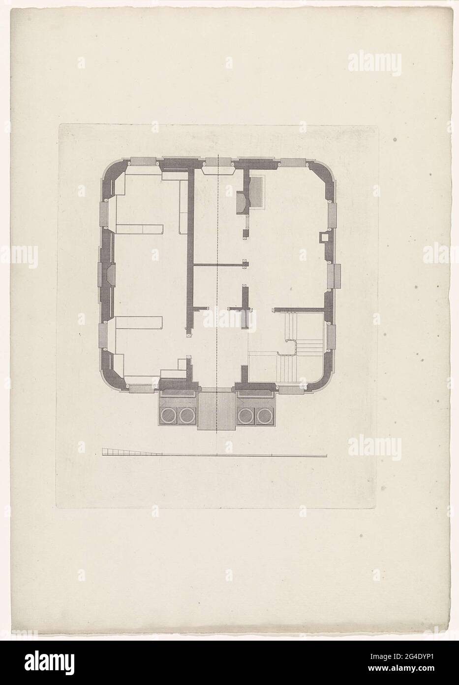 . Under the map the setup for a scale. The print is part of a series of ...