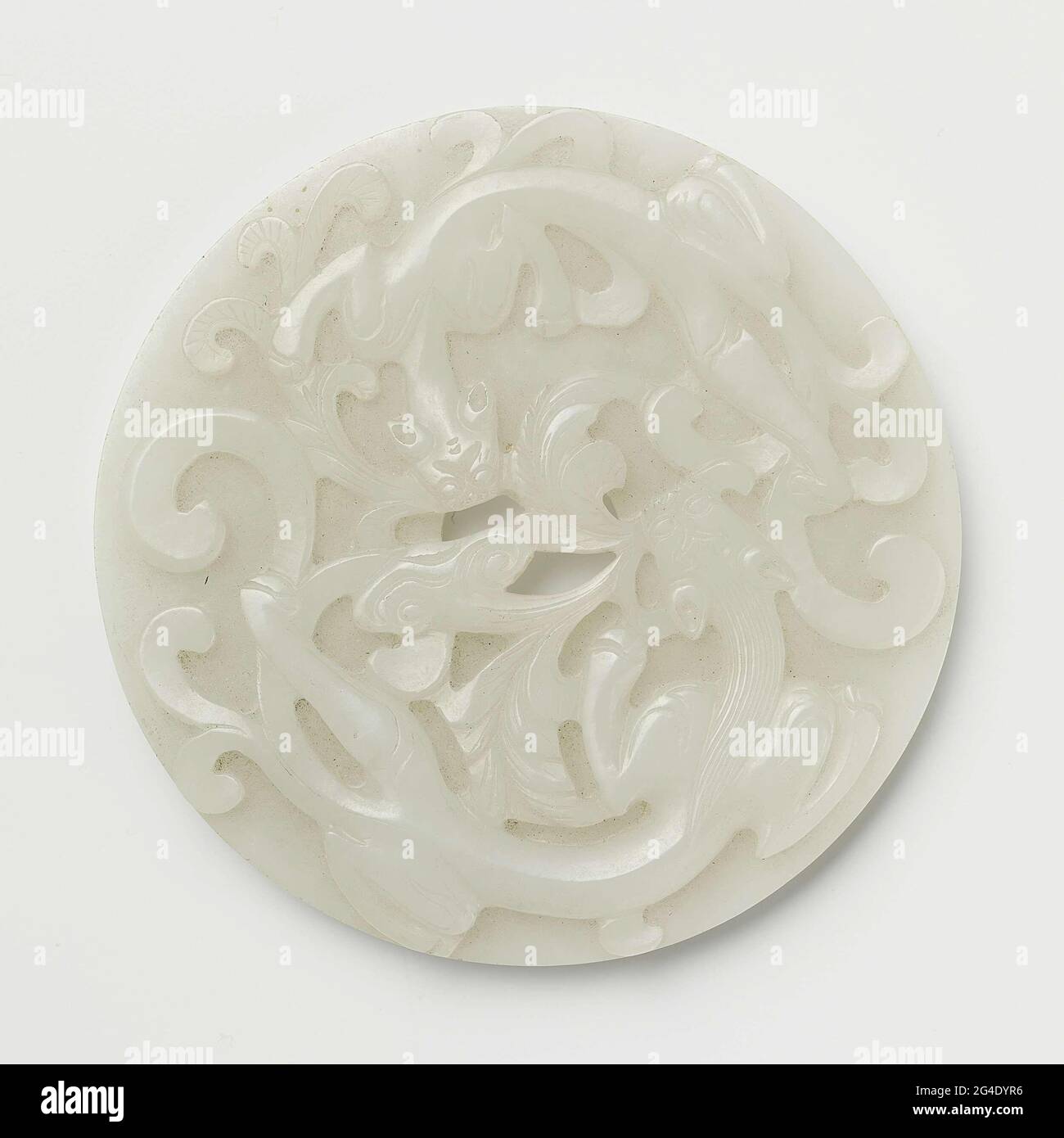 . Disk decorated with two dragons Stock Photo - Alamy