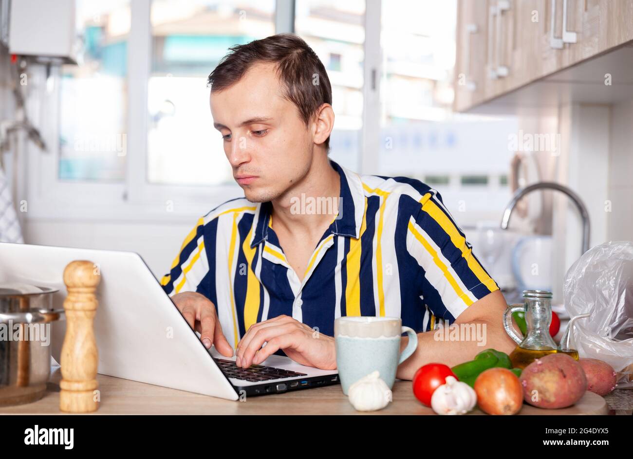 Man in home Stock Photo - Alamy