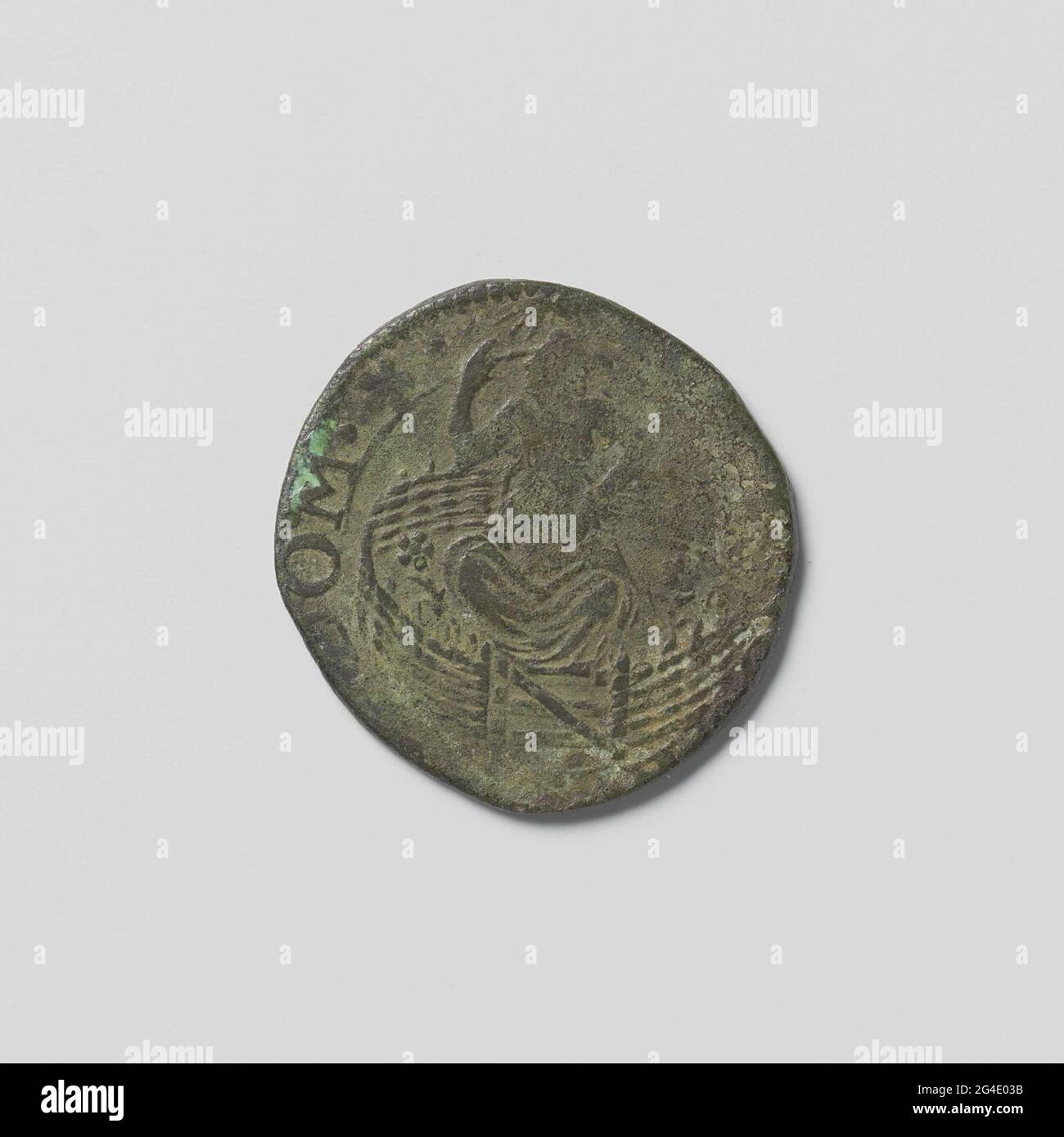 . Dutch coin or term, also called 'ear'. "Hollandia" surrounded by two ...