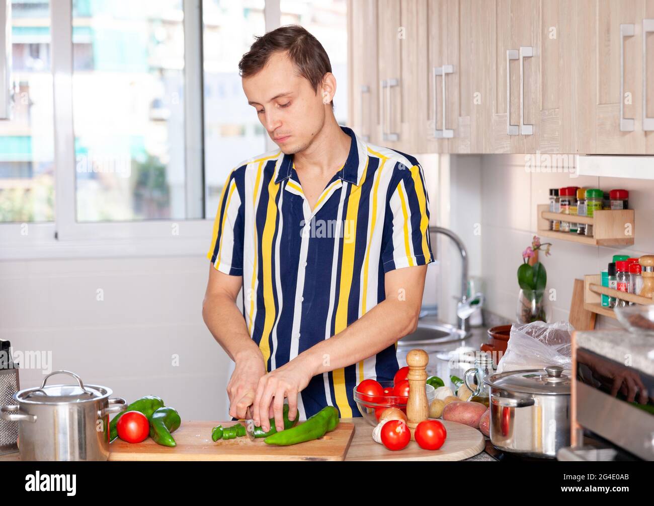 Man in home Stock Photo - Alamy