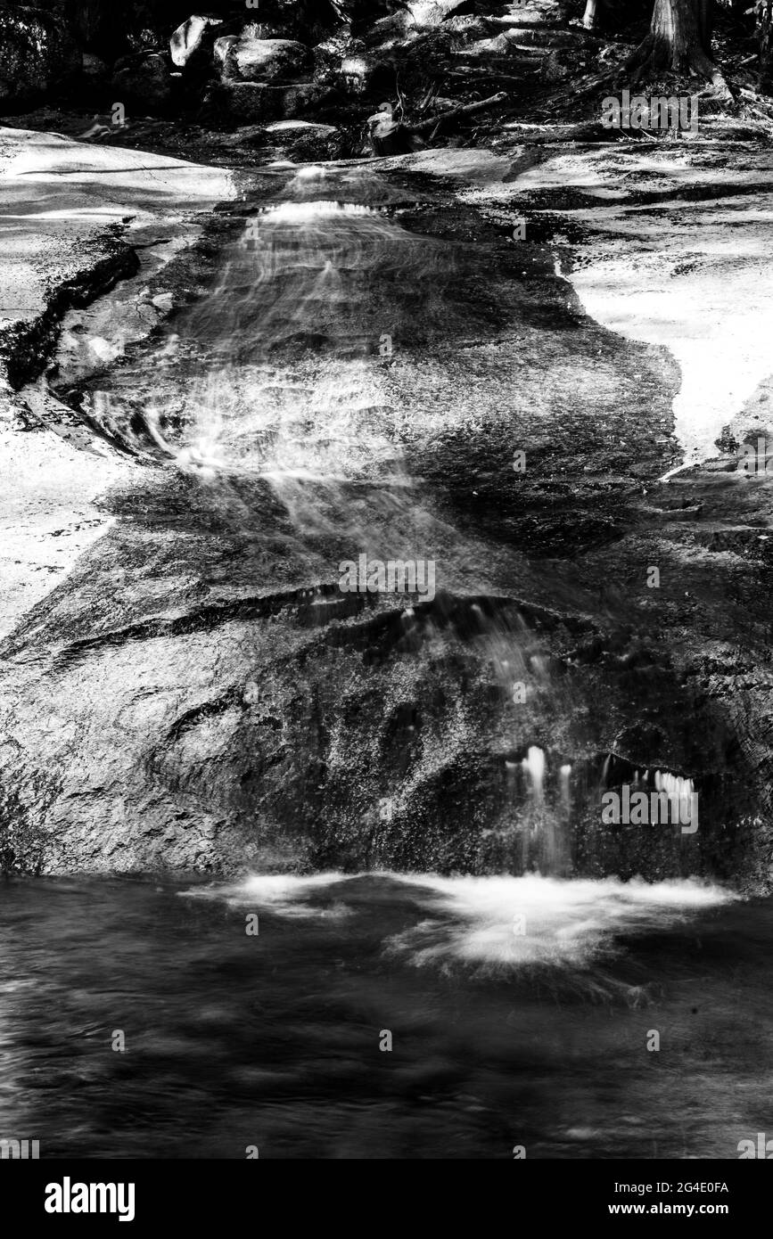 Natural granite slide waterfall in Jizera Mountains Stock Photo - Alamy