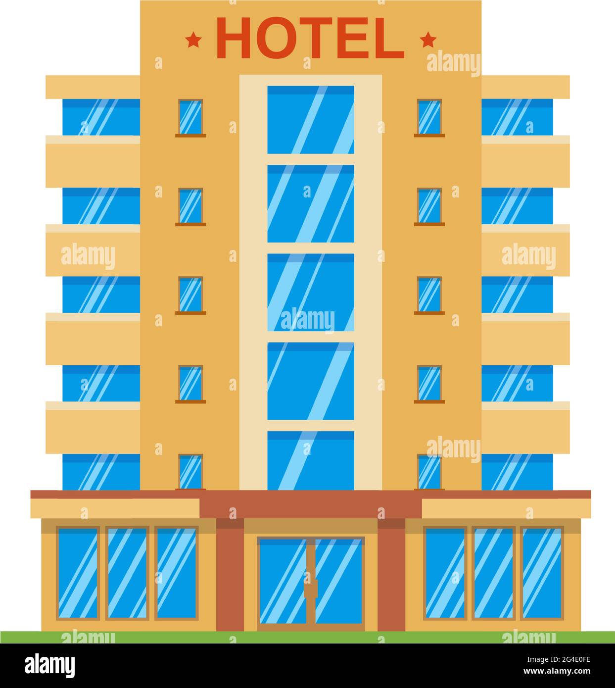 Cartoon Hotel Building 3D Model Cartoon Hotel 01 VR / AR / Low Poly