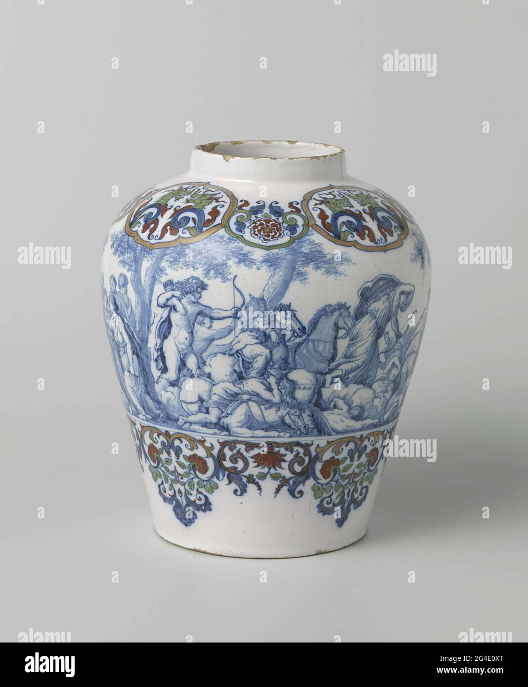 . Pot of Faïence, painted multi-colored Stock Photo - Alamy