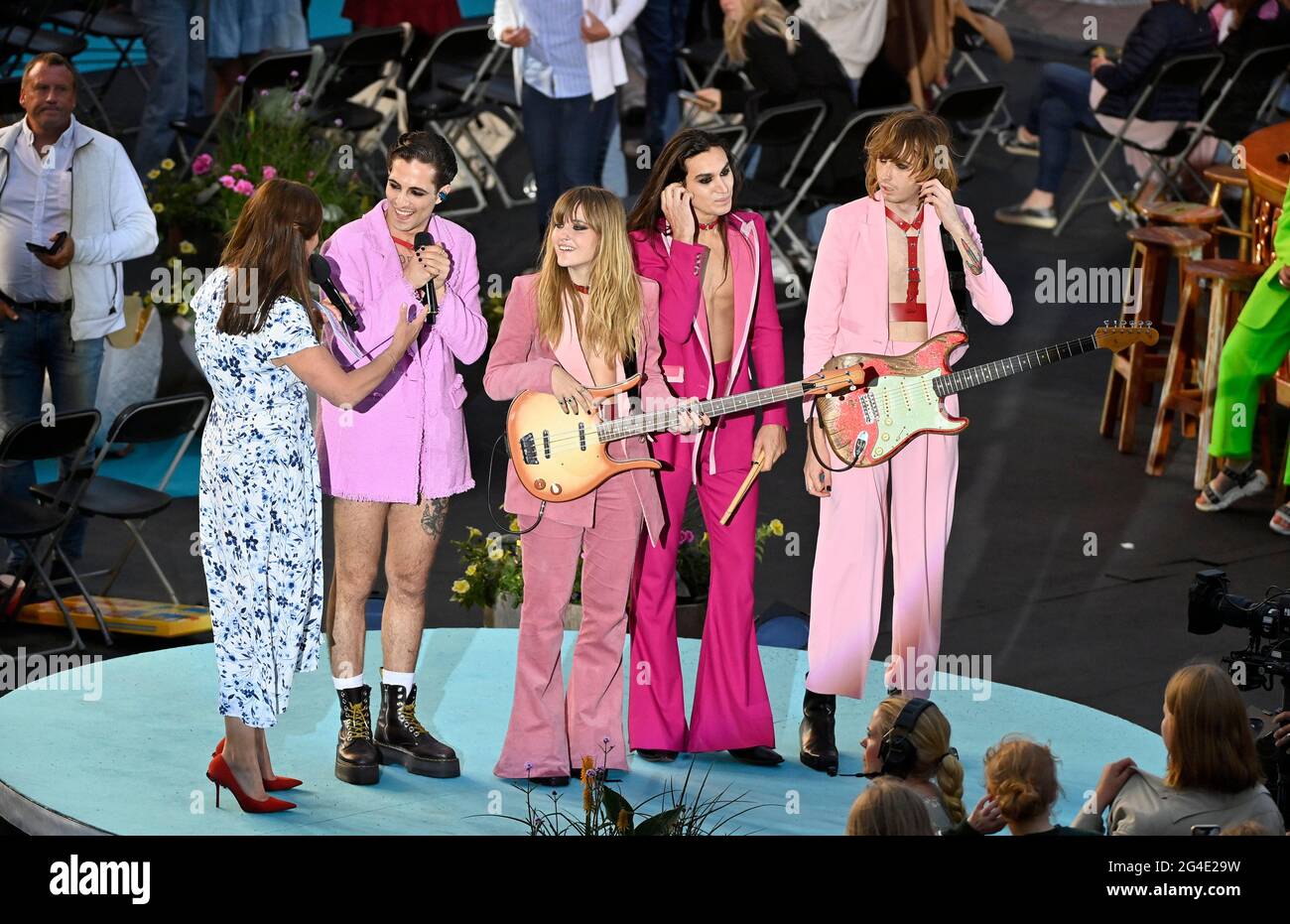 Maneskin lotta engberg with damiano david hi-res stock photography and ...