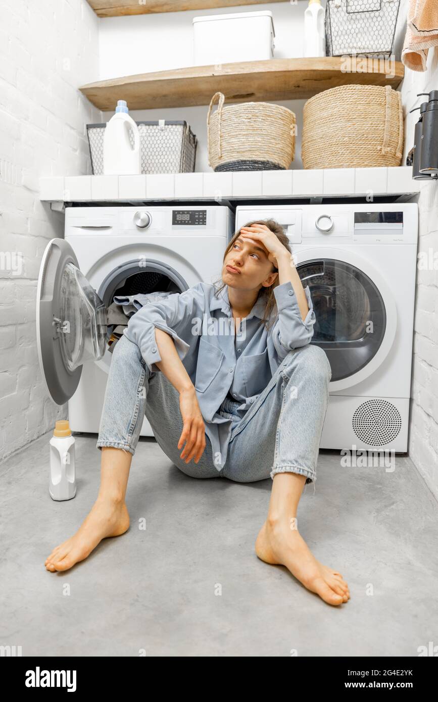 Woman sad housewife female hi-res stock photography and images - Alamy