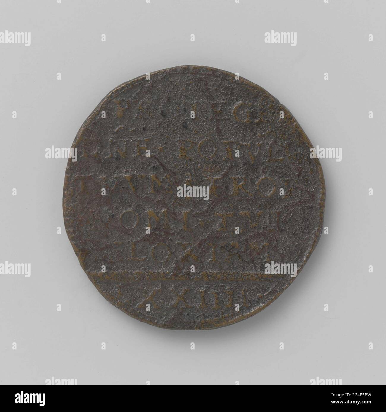 . Front: inscription; Cross-section: Roman rating XXIIII. Downside ...