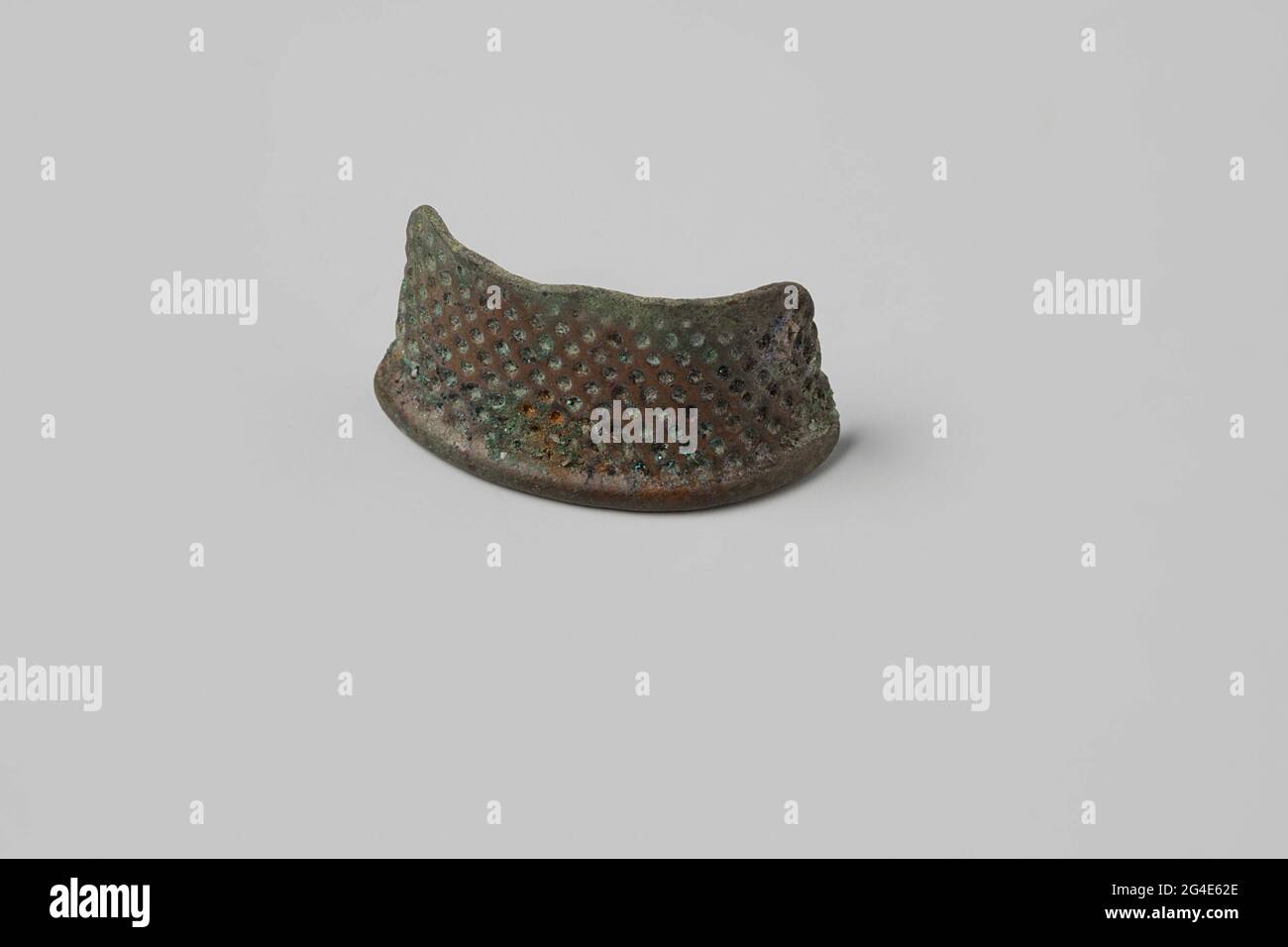 Fragment of thimble from the wreck of the East India Hollandia. Tools ...