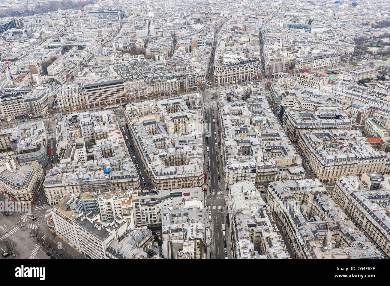 Aerial view on Paris roofs Stock Photo - Alamy