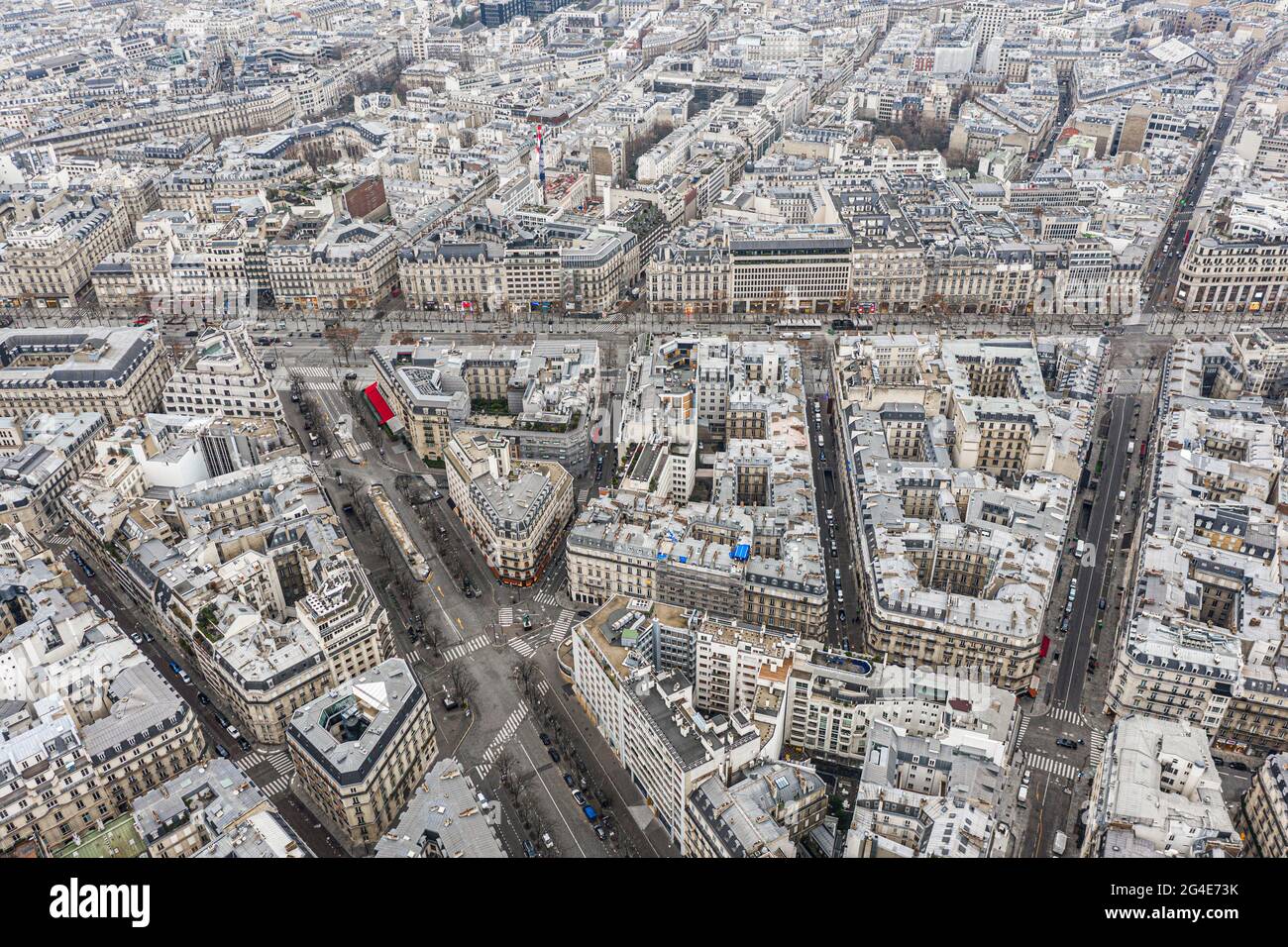 Aerial view on Paris roofs Stock Photo - Alamy