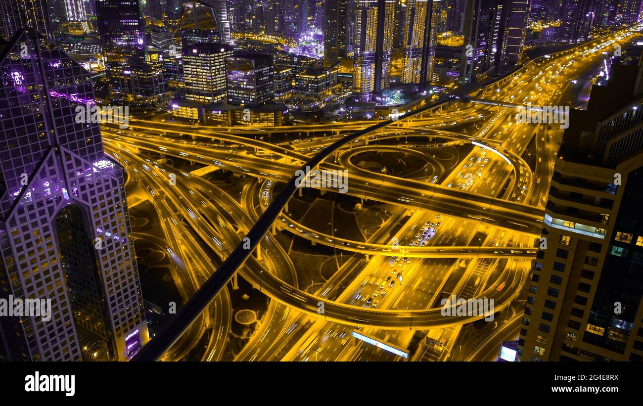 Amazing futuristic cityscape, skyline of Dubai, UAE Stock Photo - Alamy