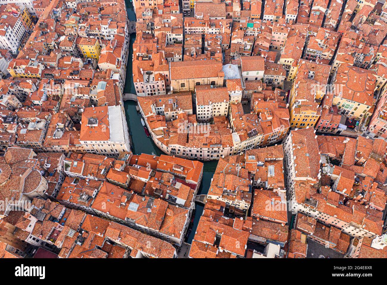 Top view of the old venitian roofs, Venice, Italy Stock Photo - Alamy