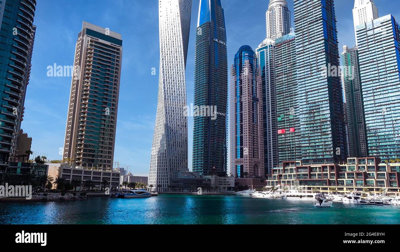 Amazing futuristic cityscape, skyline of Dubai, UAE Stock Photo - Alamy