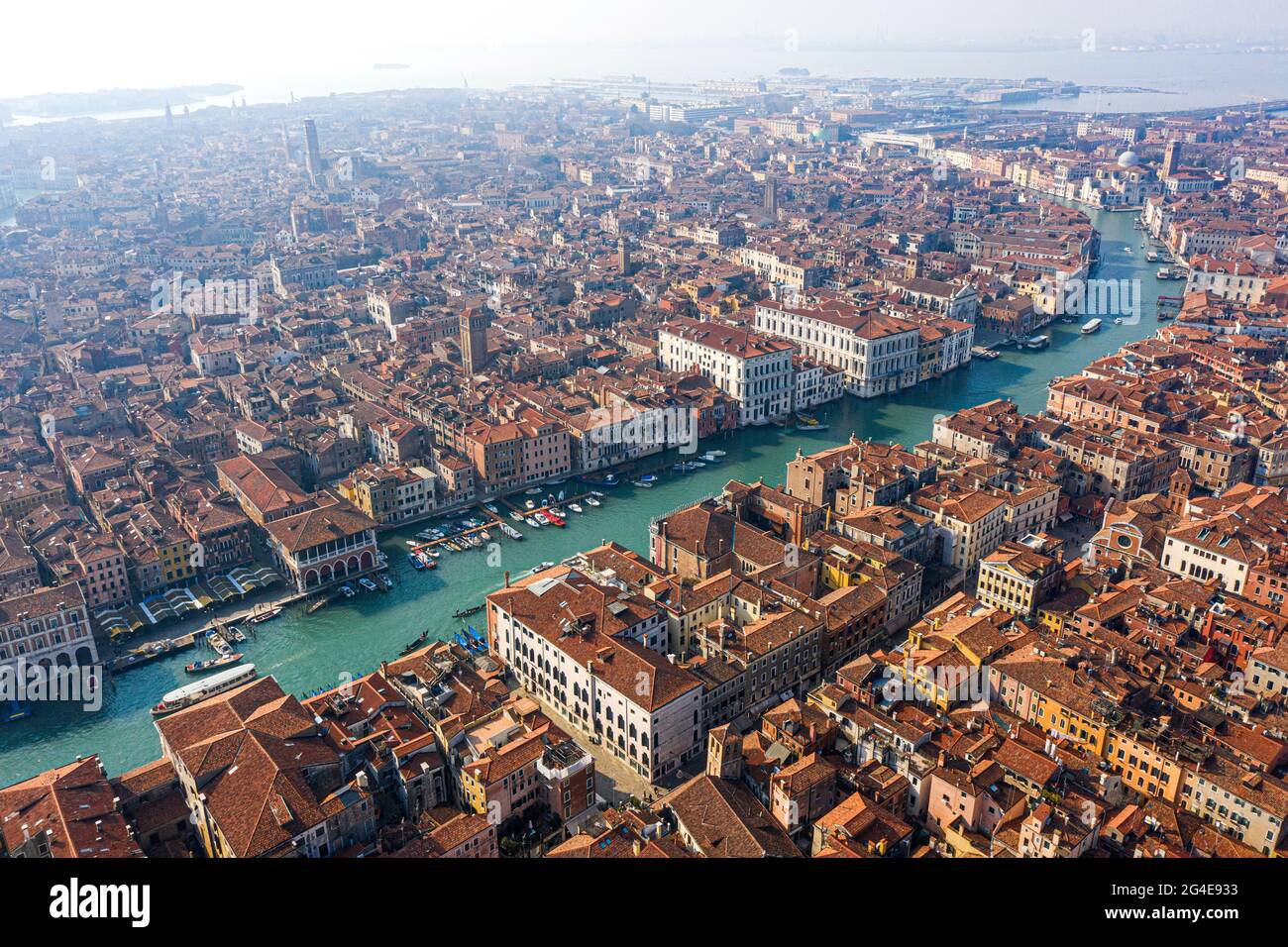 Venice, Grand canal from the sky, aerial view, Italy Stock Photo - Alamy