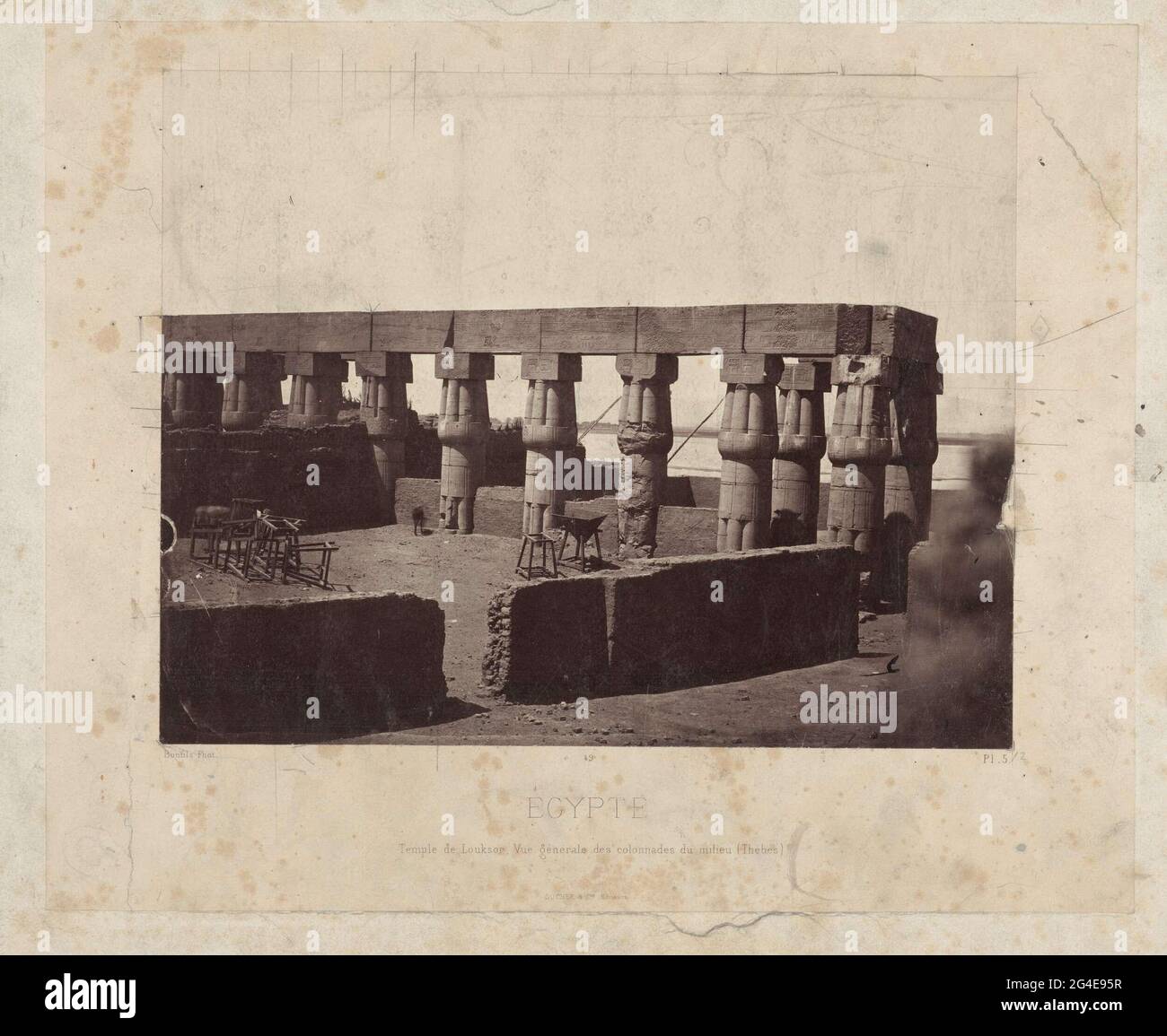 . Egypt / Temple of Louksor, general view of the middle colonnades ...