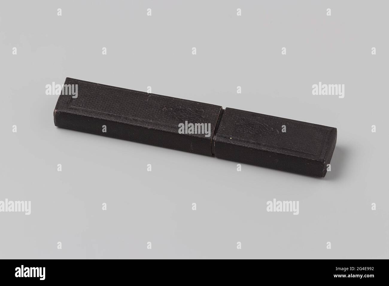 Cardboard fodstral past with black granulated paper. Cardboard fodstral ...