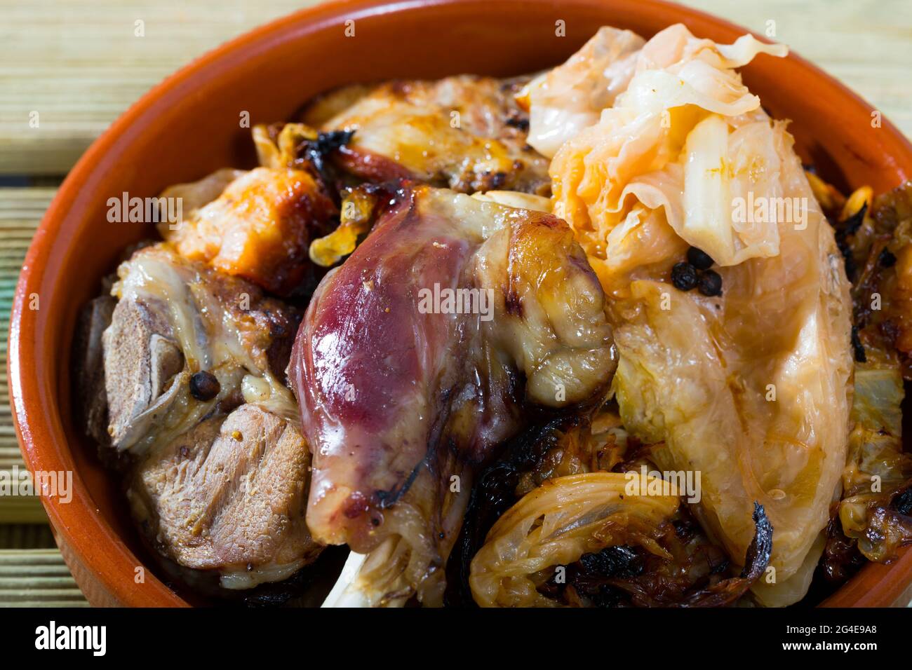 Traditional Norwegian Farikal - stewed mutton meat with cabbage and ...