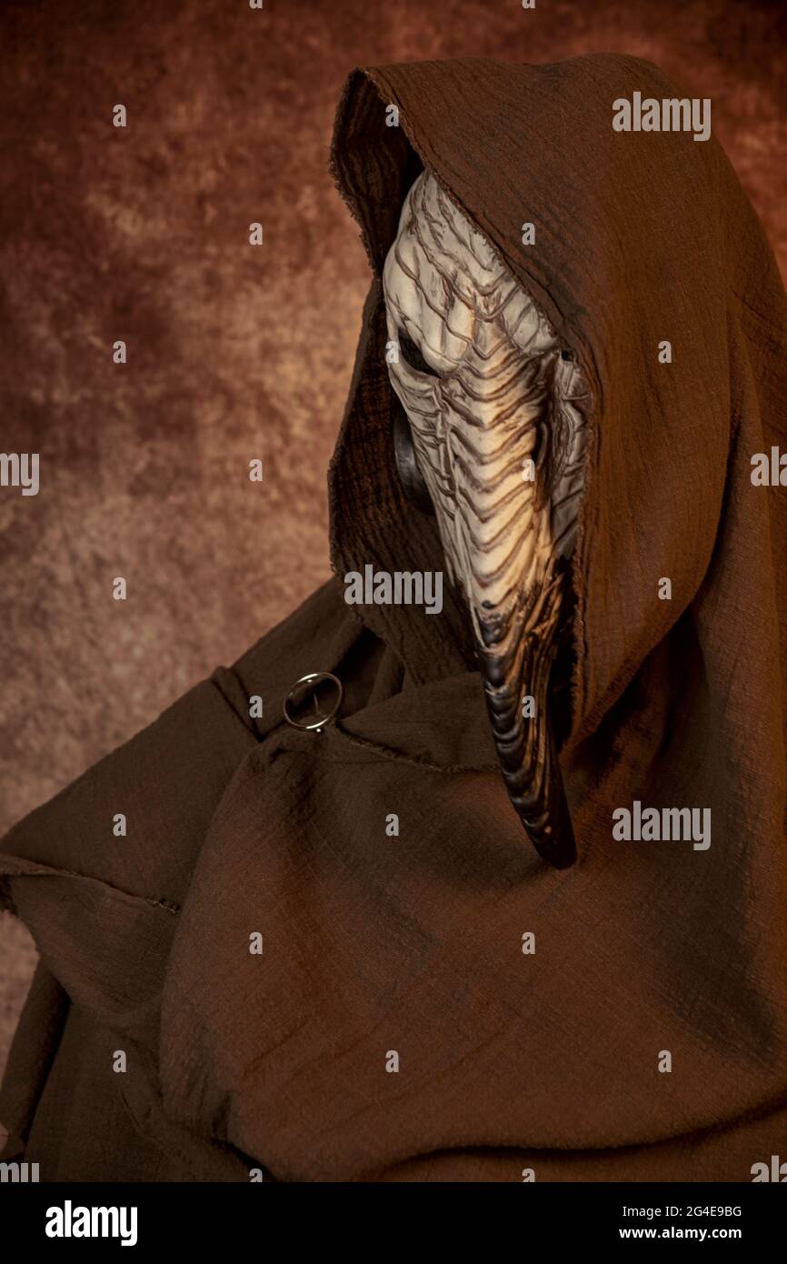 portrait of human-shaped bird causing halloween terror Stock Photo - Alamy