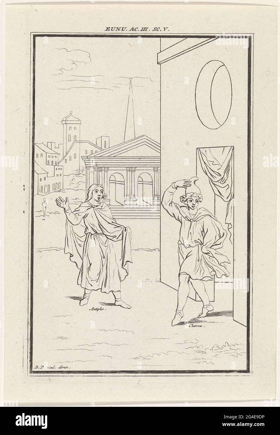 . Chaerea, Phaedria's brother, runs out a house. His friend Antipho ...