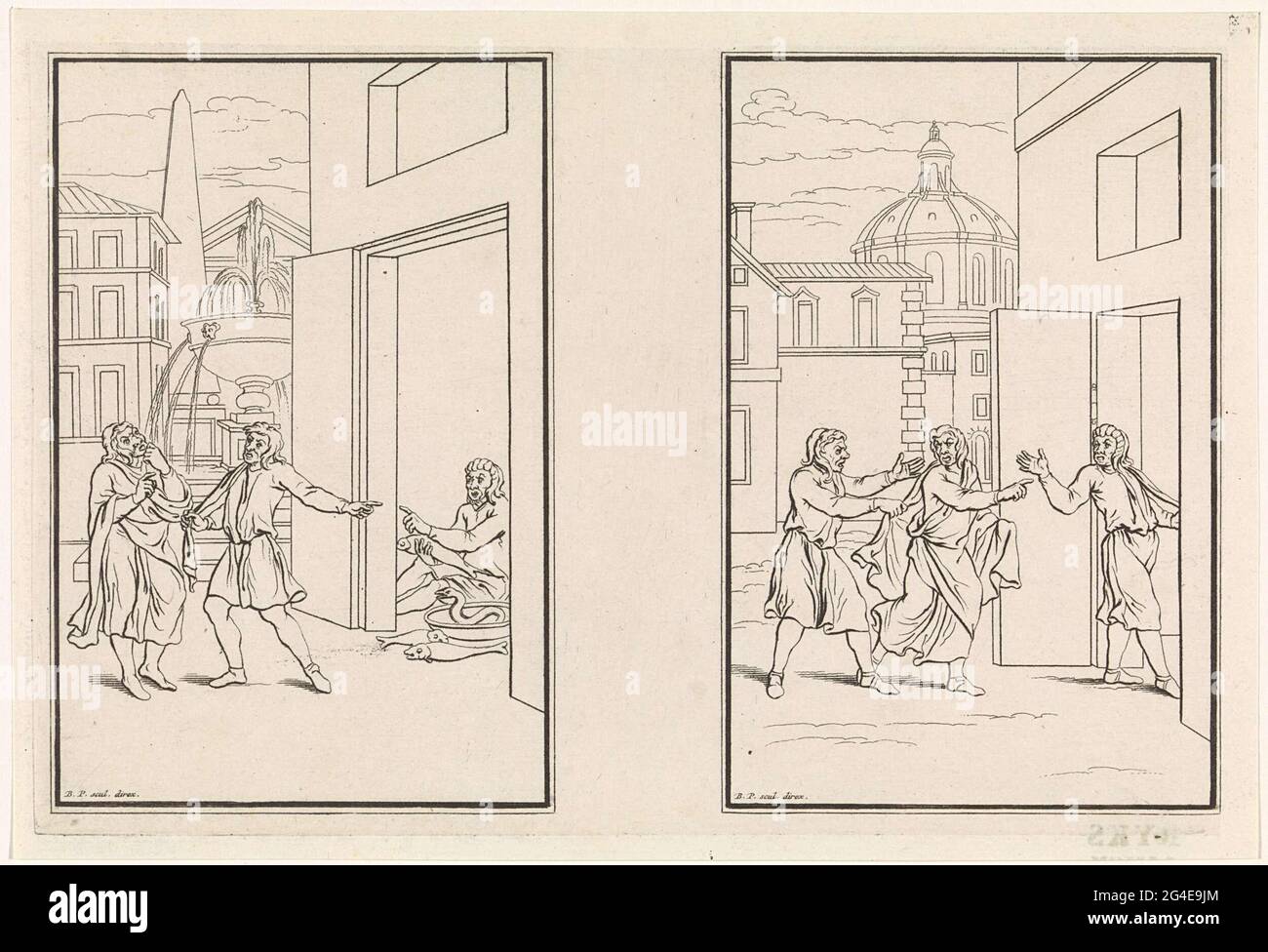 . Left: Demea in conversation with Syrus. Dromo cleans the fish in the ...