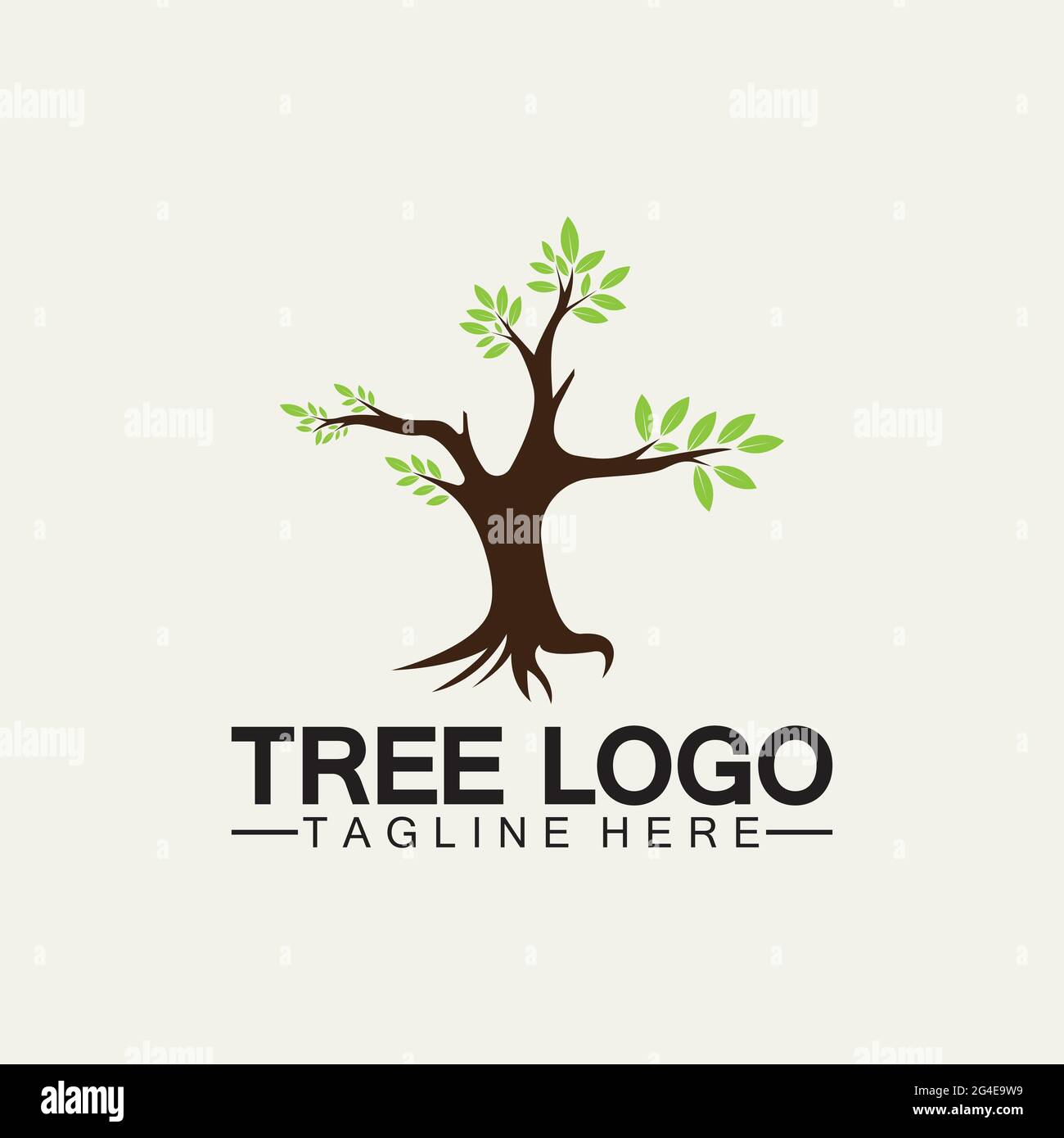 Tree logo icon vector illustration design.Vector silhouette of a tree ...