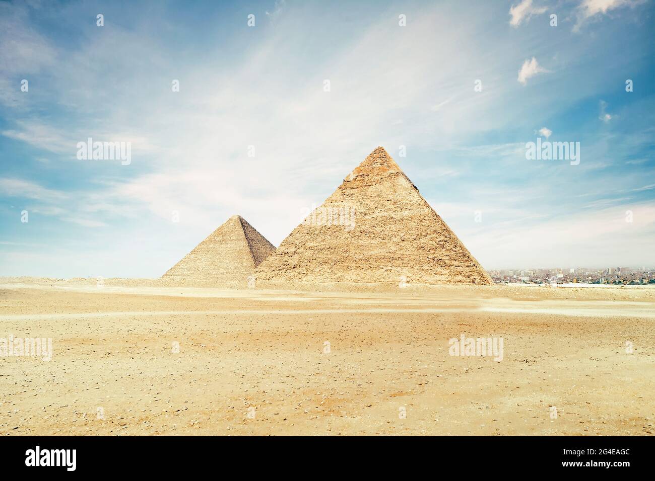 Archaeological complex of the Great Egyptian Pyramids is located on the ...