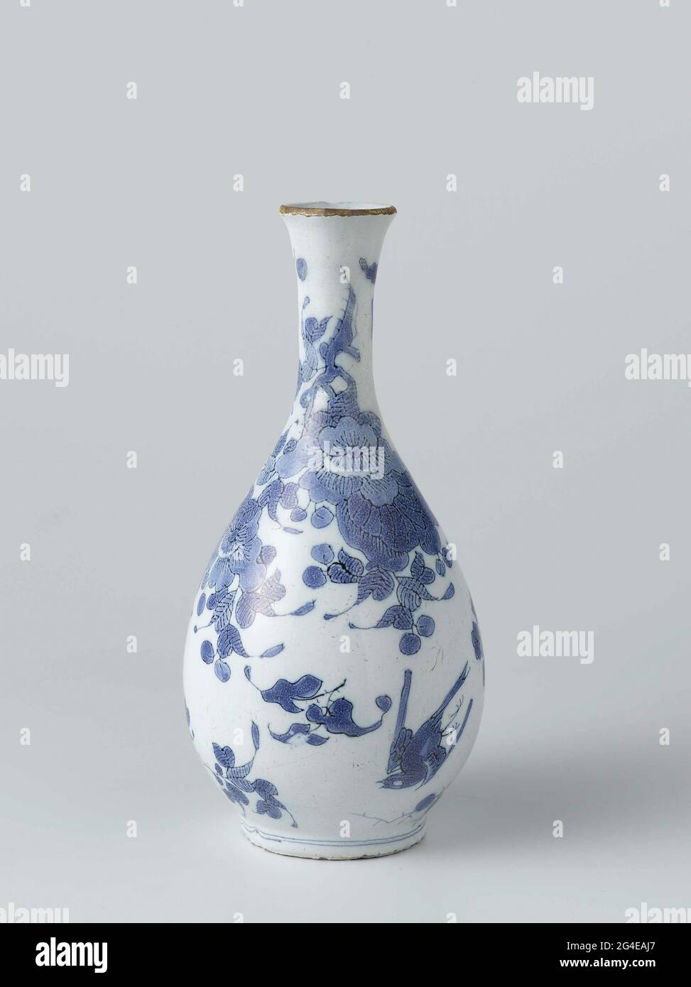 . Faience vase with flowers inspired by Chinese porcelain Stock Photo ...