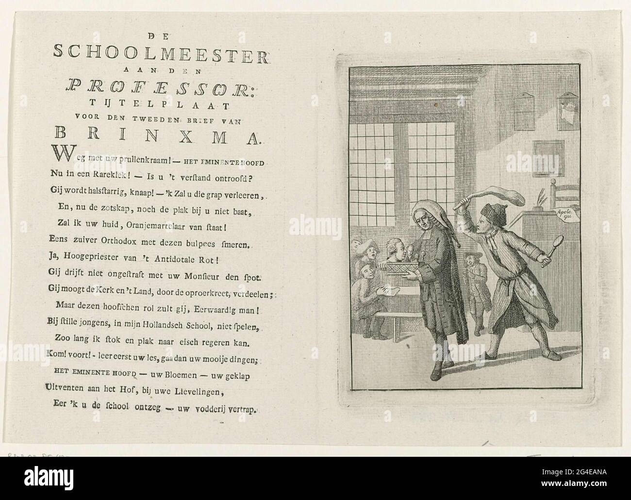 . Cartoon on the Rotterdam orange preacher and Professor Petrus ...