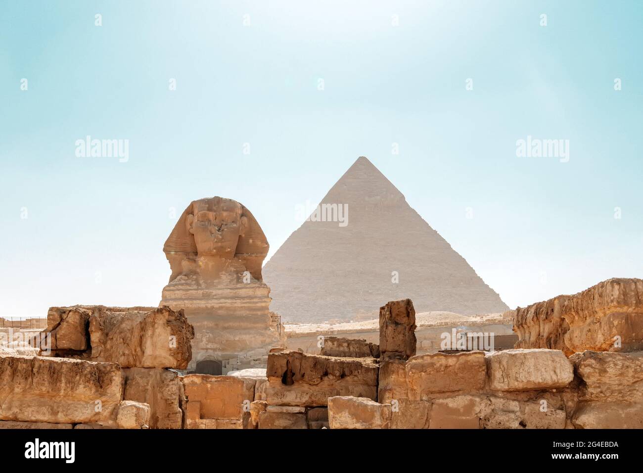 Sphinx Egypt portrait. Portrait of the Great Sphinx of Egypt close ...