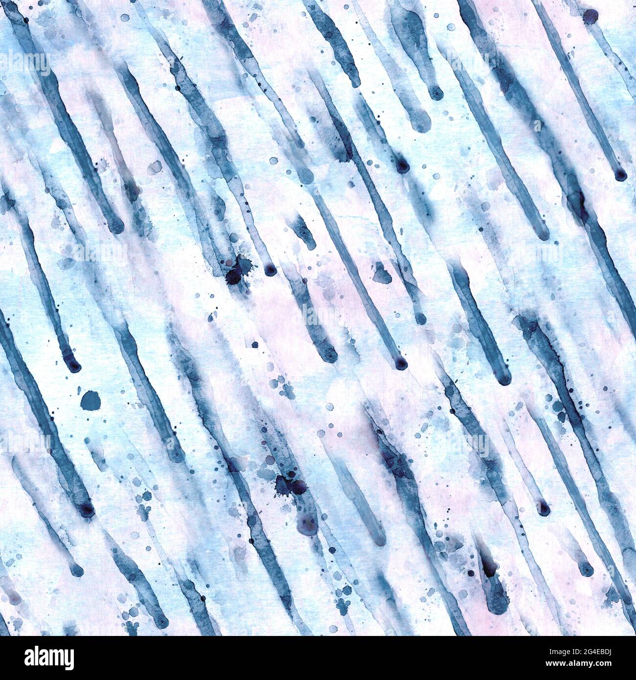 Watercolor rain drops seamless pattern. Watercolour abstract hand drawn ...