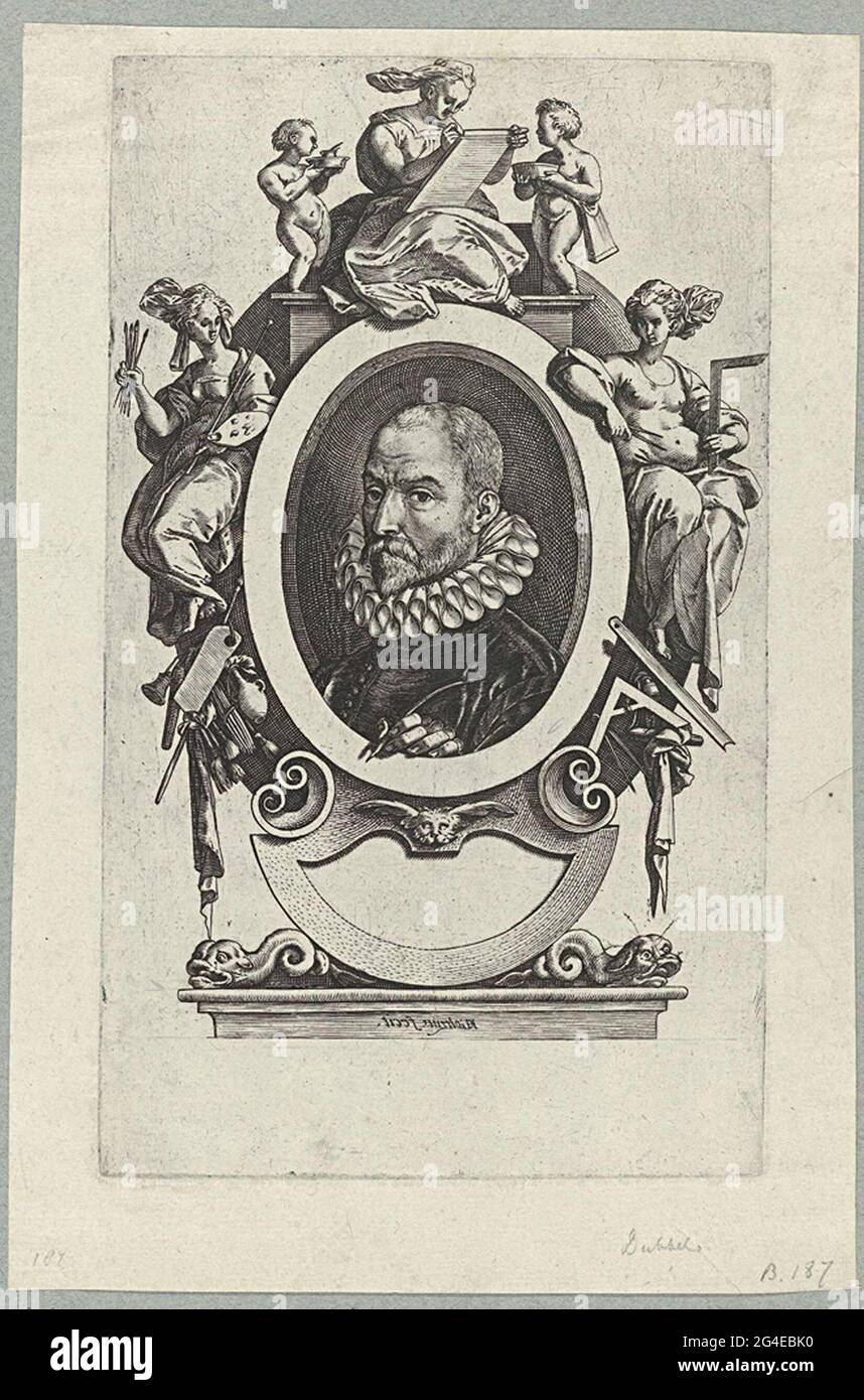 . Portrait of Jan van der Straet (also known under his gelatinized name ...