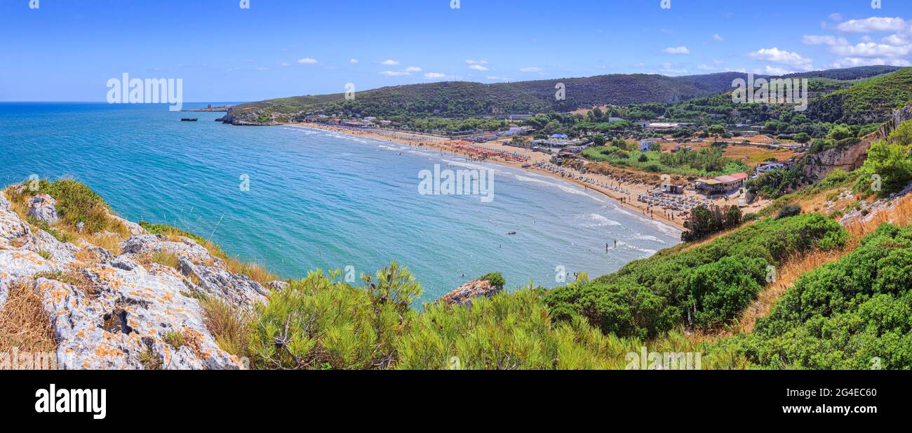 The most beautiful beaches of Apulia: Manaccora Beach, enclosed by two ...
