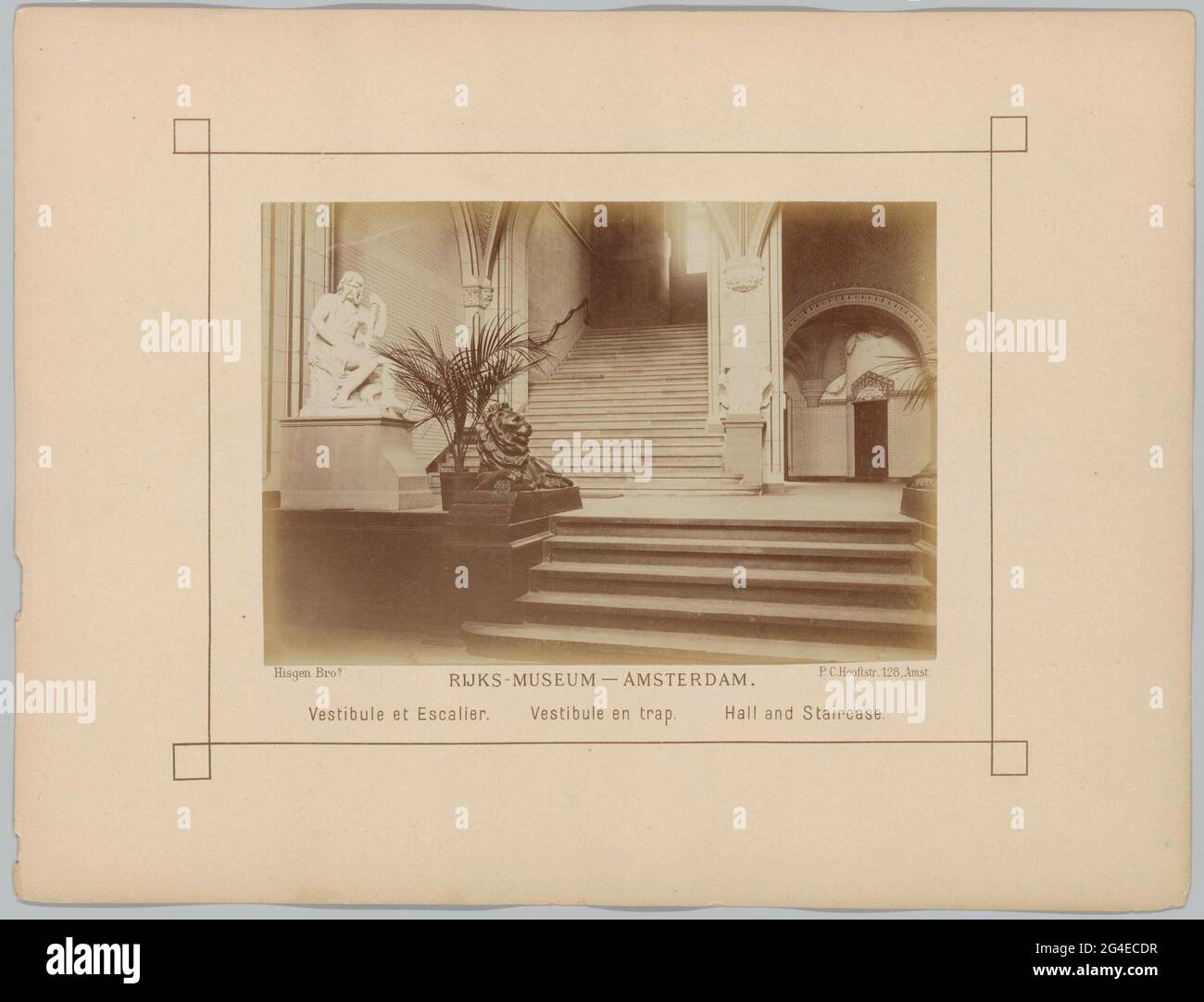 Western main entrance around 1885. Vestibule and stairs with a ...