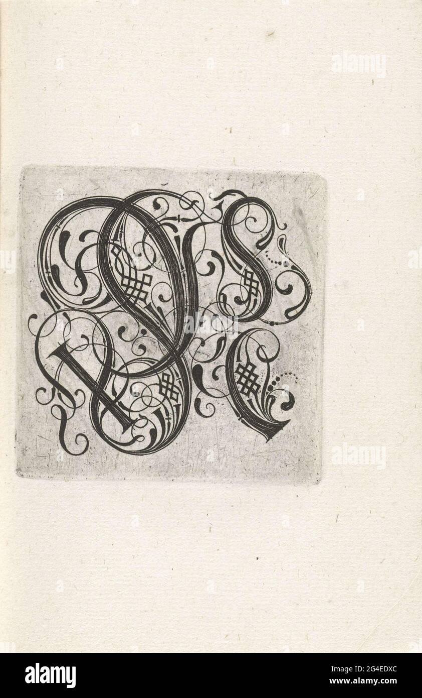 . From series of 24 gothic letters with braid: A-I, K-T and V-Z Stock ...