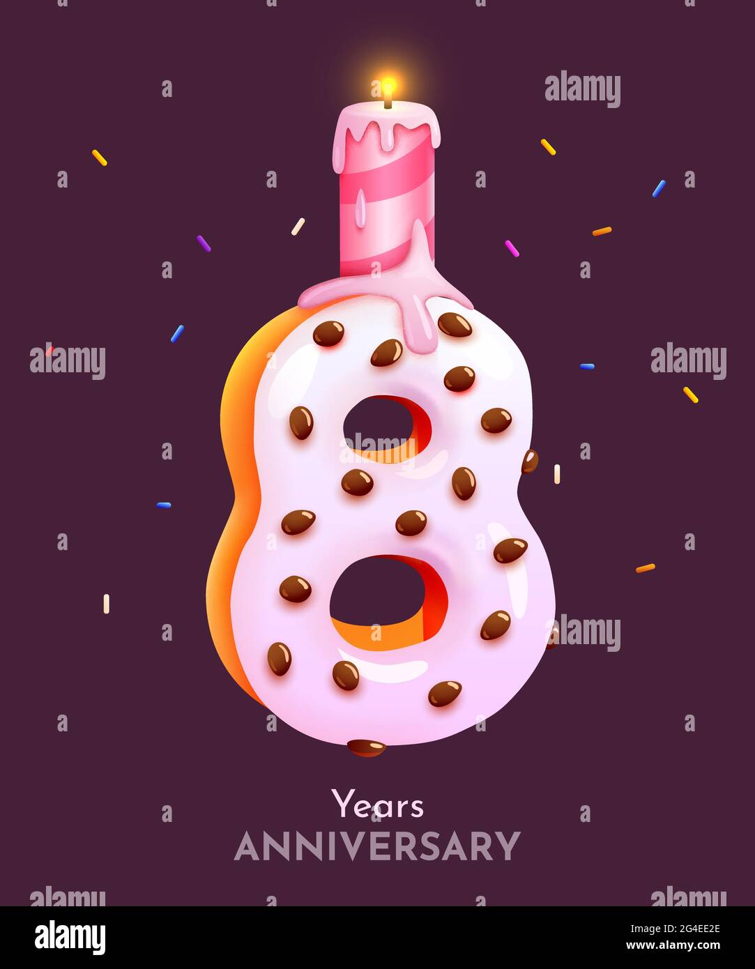 Happy 8th birthday hi-res stock photography and images - Alamy