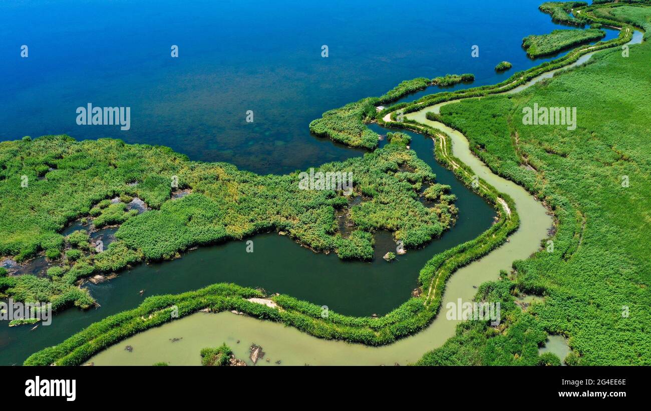 The beauty of Bosten Lake in summer in Bayingolin,Xinjiang,China on ...