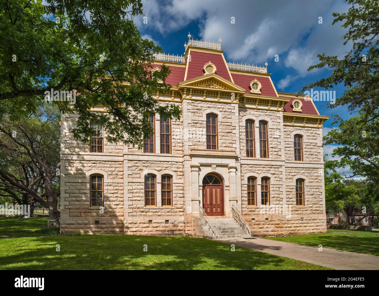 Sutton County Courthouse, Second Empire style, in Sonora, Edwards ...