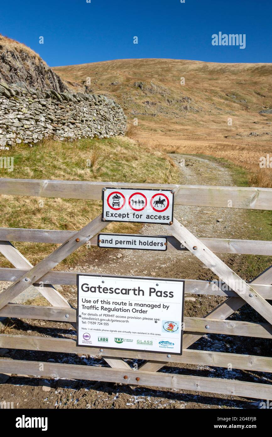 Gatesgarth pass above Long Sleddale in the Lake District, UK Stock ...