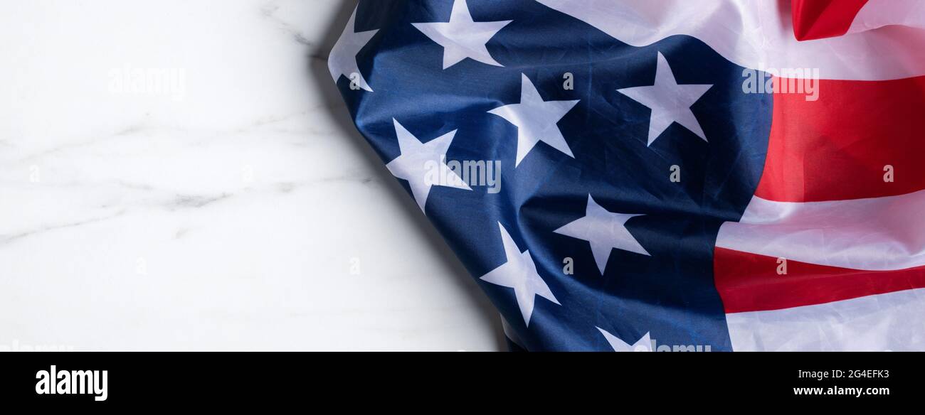 Concept of U.S Independence day or Memorial day. National flag over ...