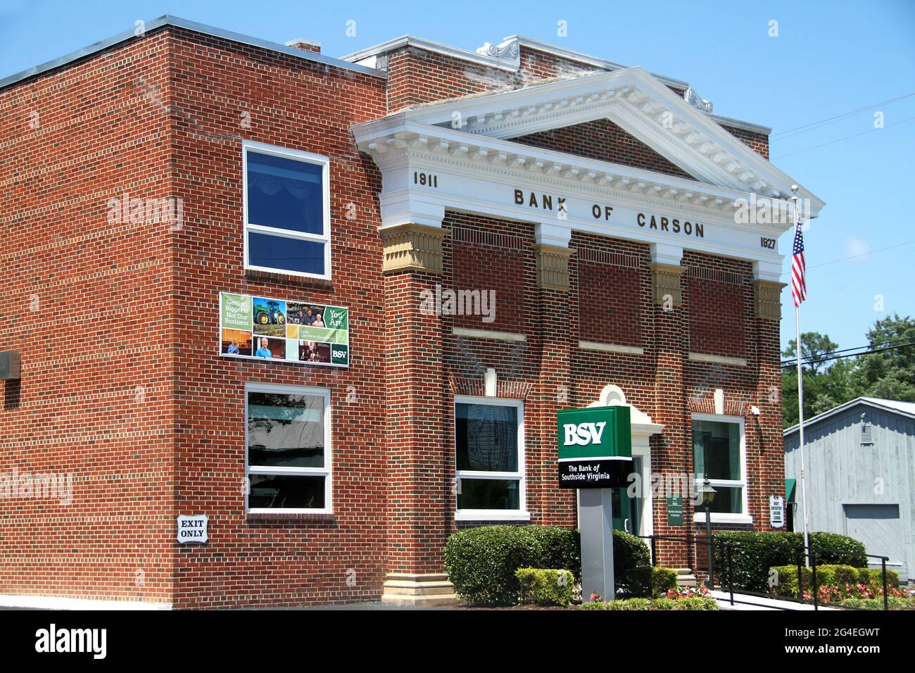 The Bank of Southside Virginia Head Office branch in Carson, VA, USA ...