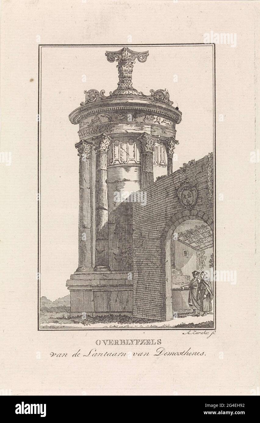 . The monument of Lysicrates in Athens, also known as the Lantern of ...