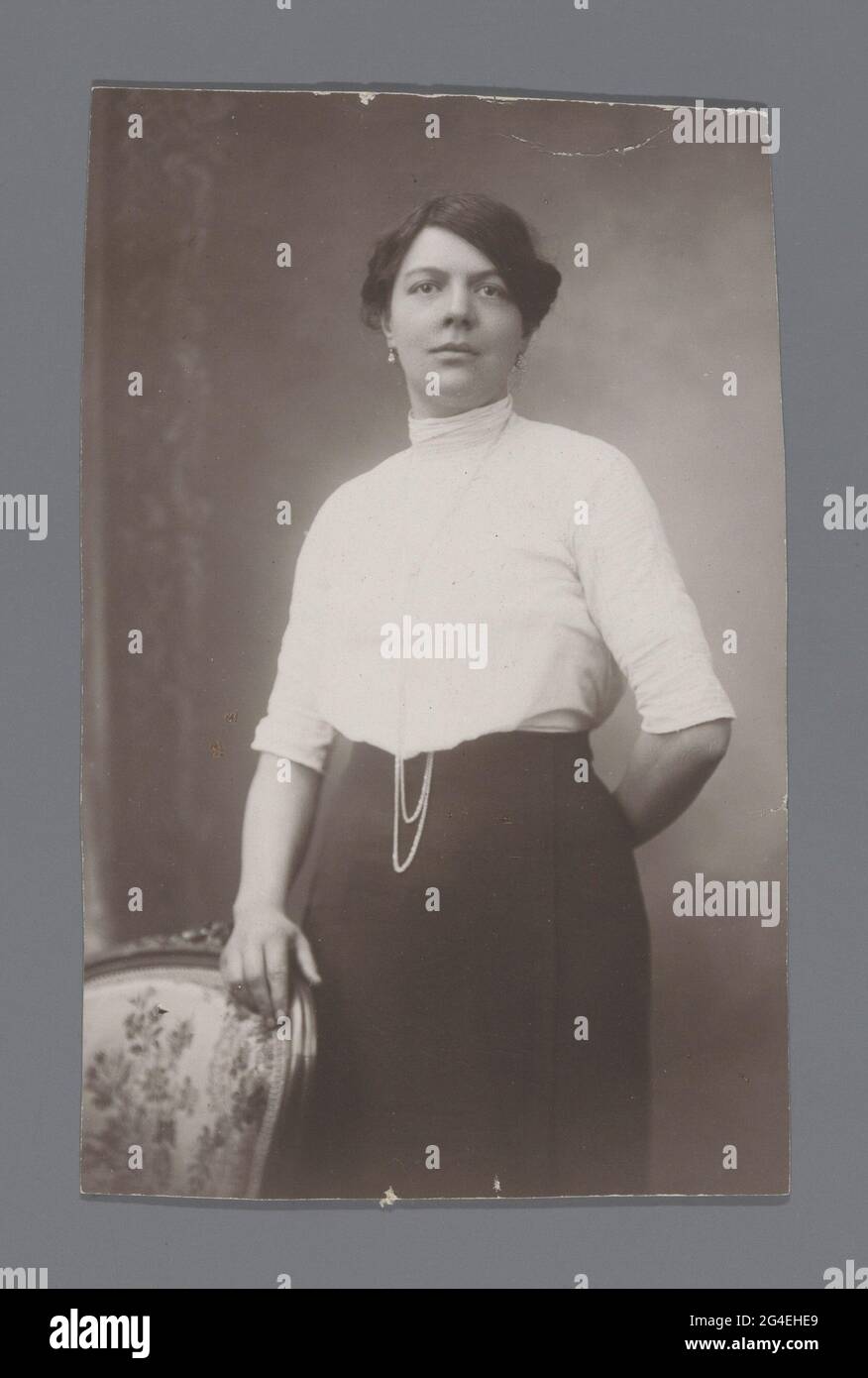 Studio portrait of an unknown woman Stock Photo - Alamy