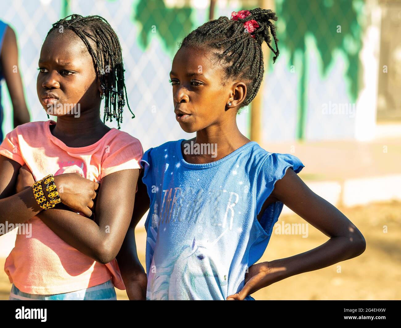 MBOUR, SENEGAL - JANUARY Circa, 2021. Portrait of unidentified young ...