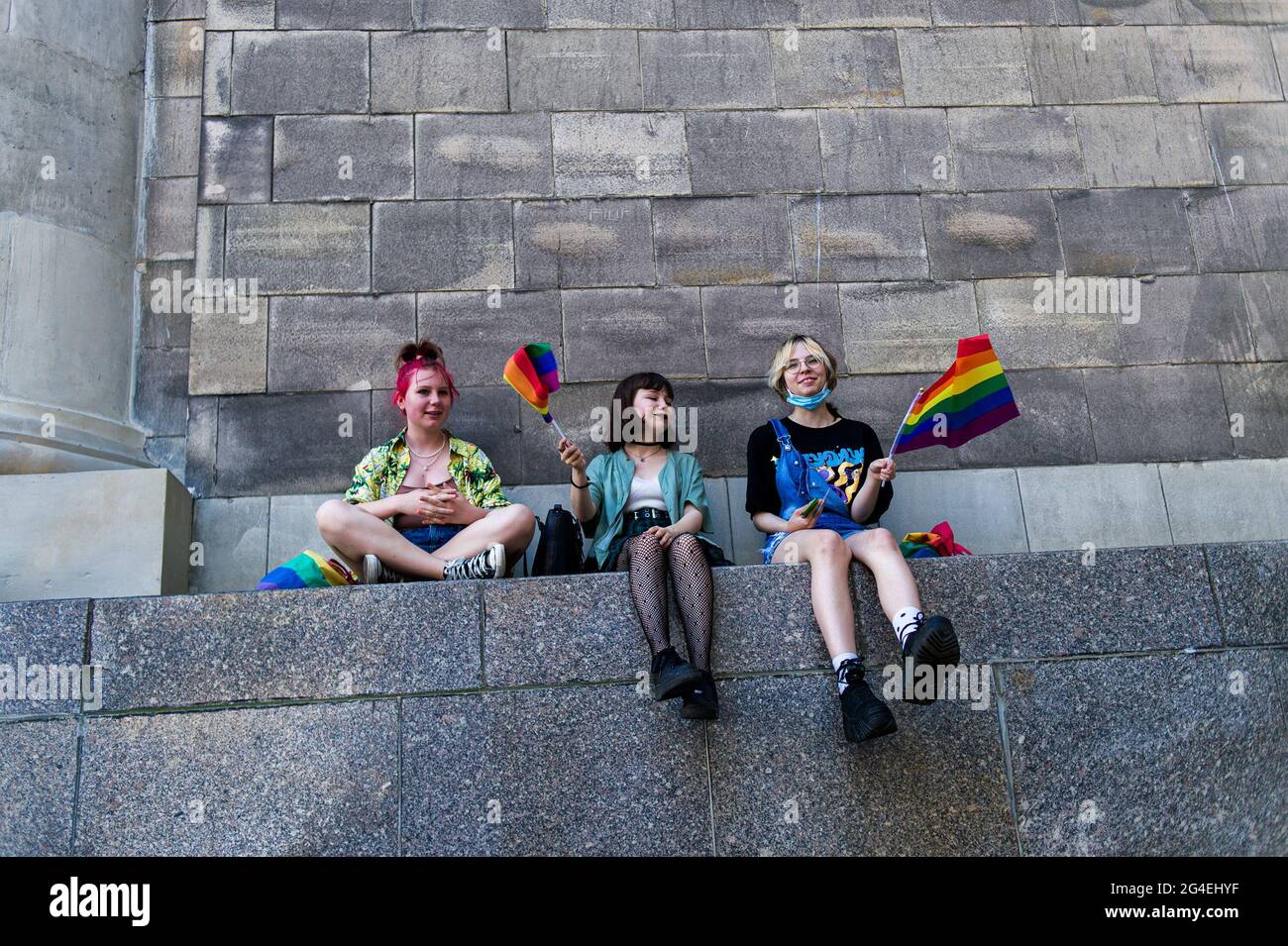 June 19 2021 Warsaw Poland The Largest Gay Pride Parade In Central