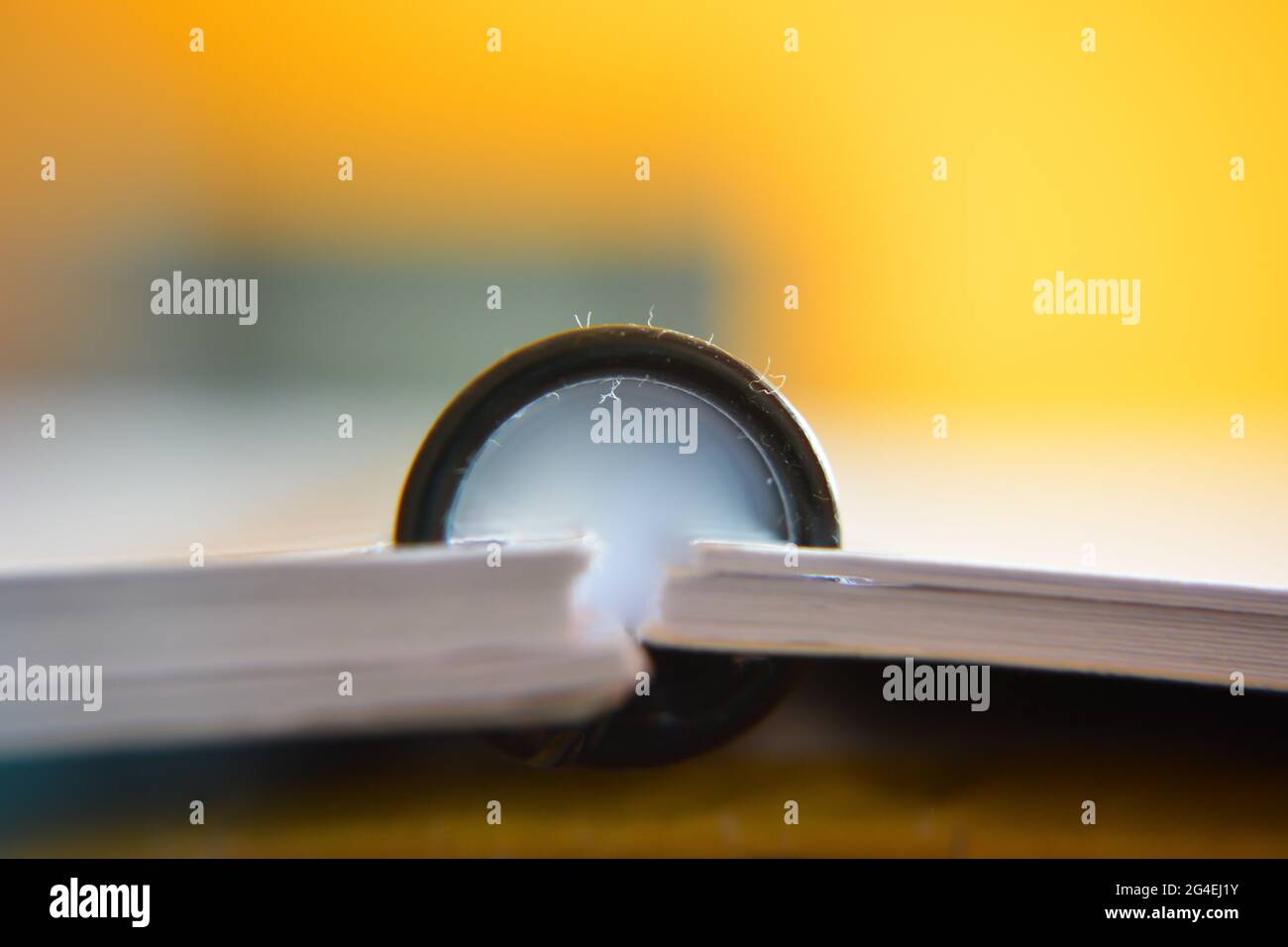Closeup shot of a notebook with ring binder Stock Photo - Alamy