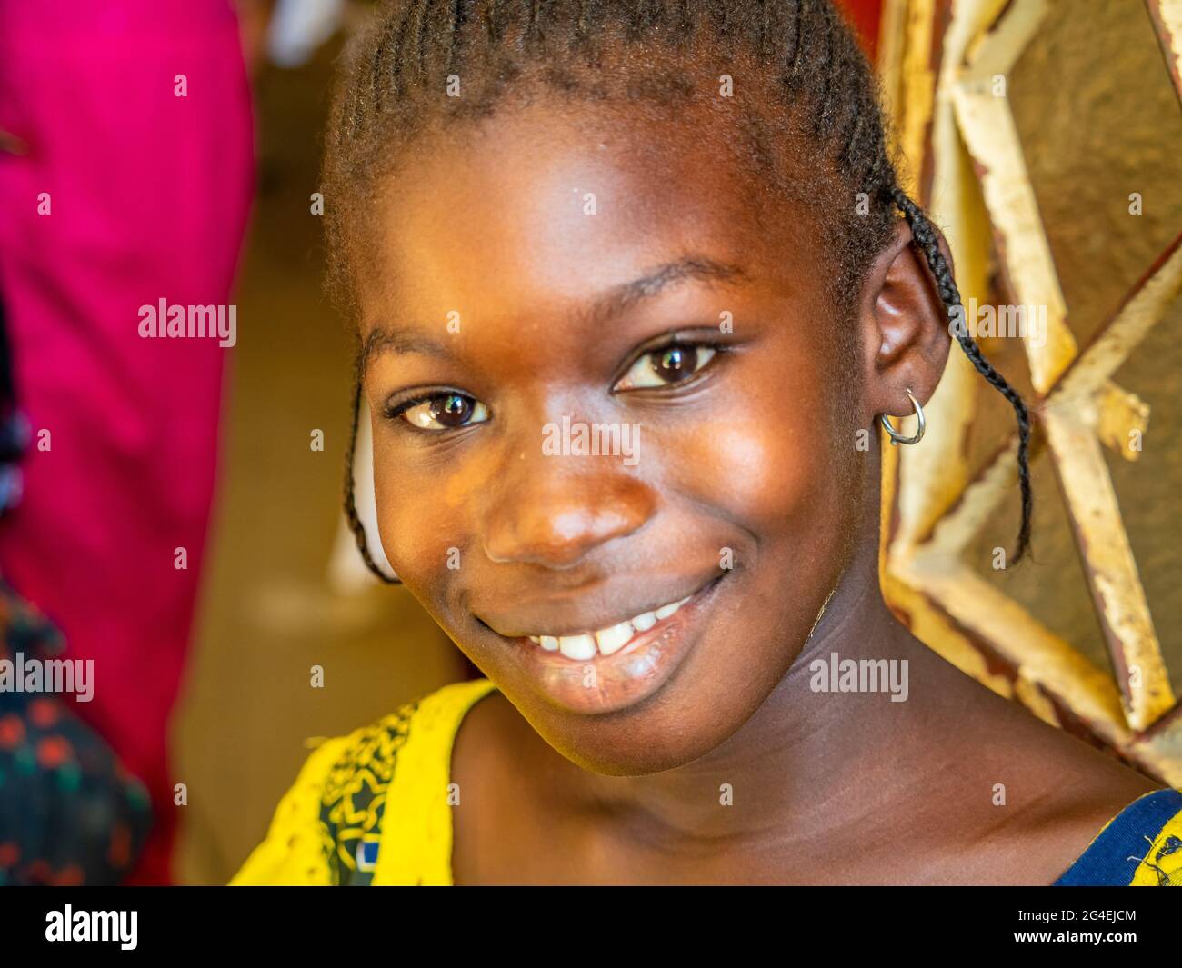 MBOUR, SENEGAL - JANUARY Circa, 2021. Portrait of unidentified young ...