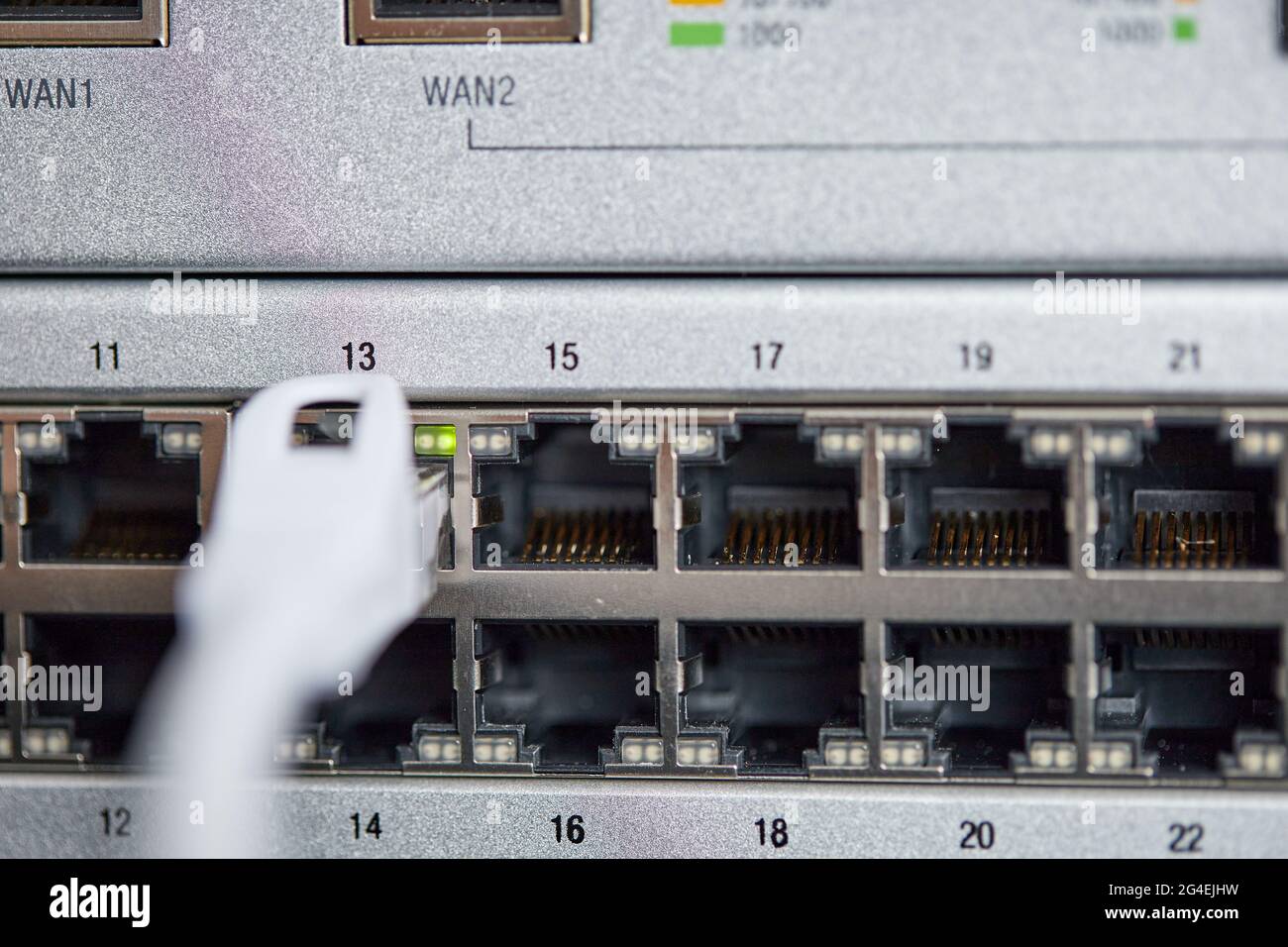 Electrician installing internet installation hi-res stock photography ...