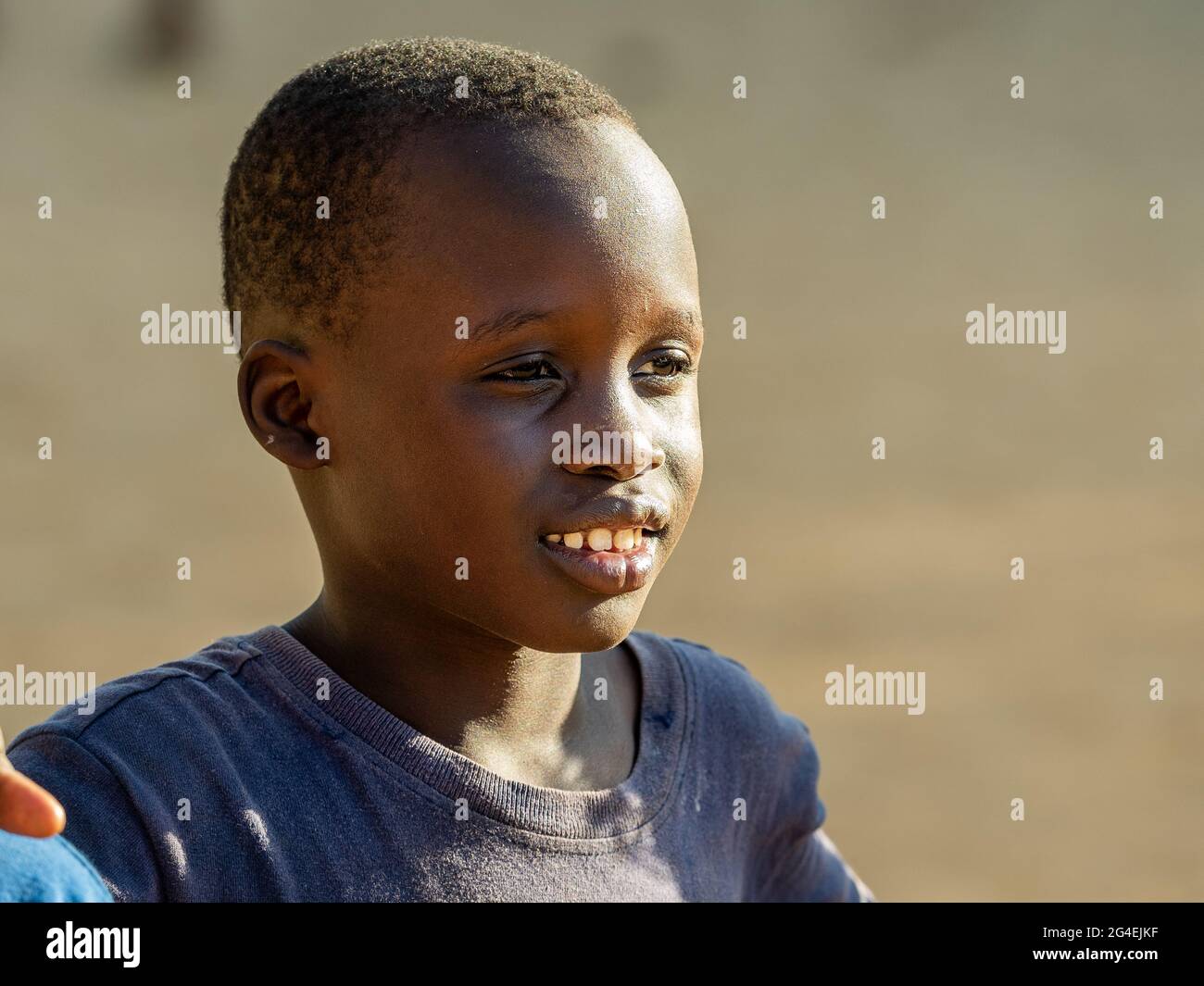 MBOUR, SENEGAL - JANUARY Circa, 2021. Portrait of unidentified young ...